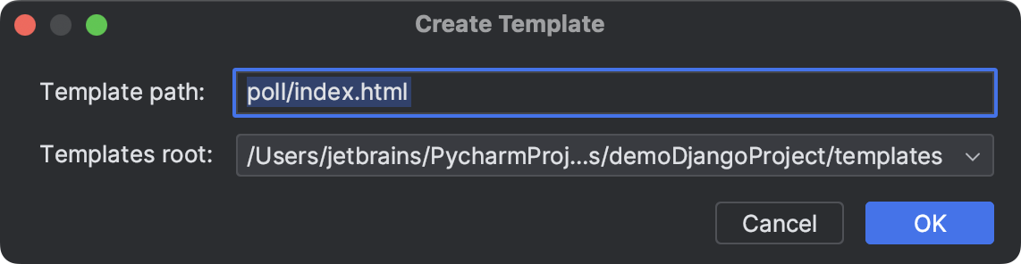 Add Django templates | PyCharm Documentation