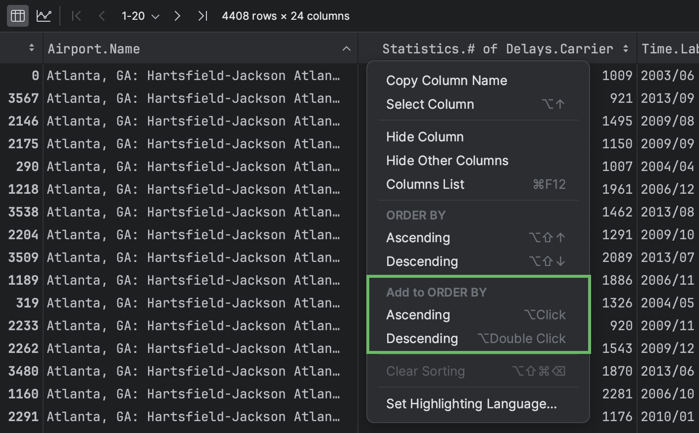 Work with outputs | DataSpell Documentation