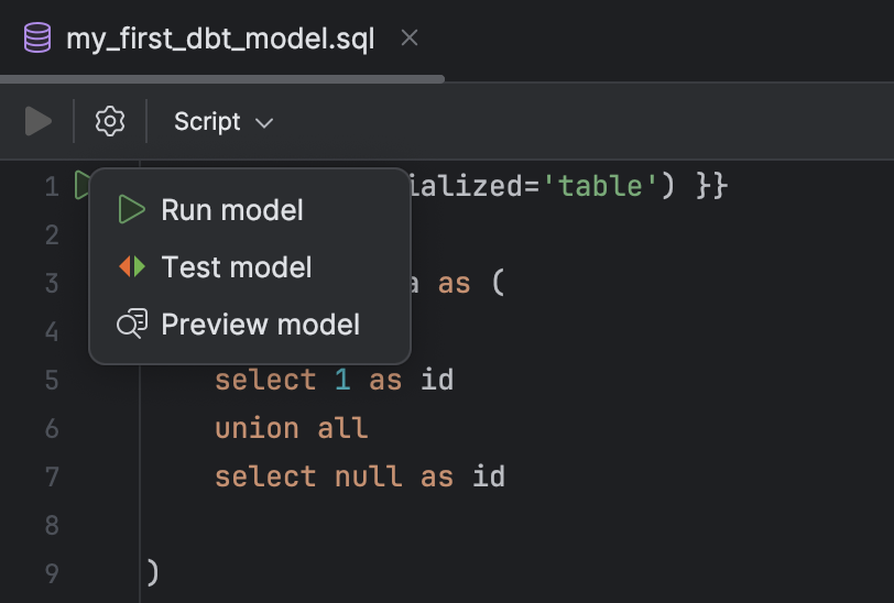 dbt support | PyCharm Documentation