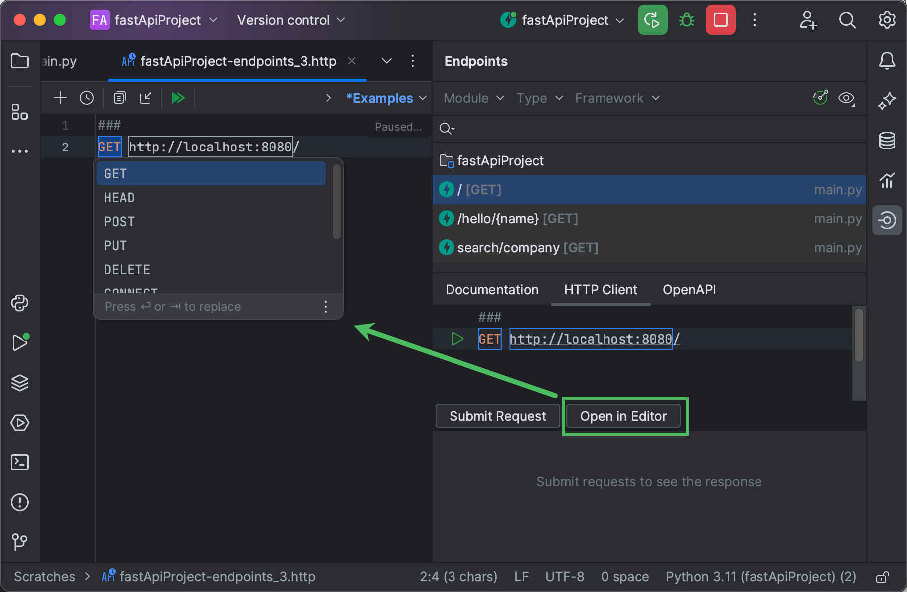 FastAPI | PyCharm Documentation