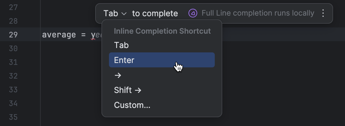 Code completion | PyCharm Documentation