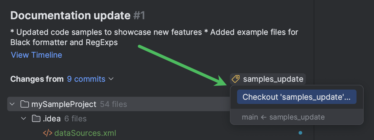 Work with GitHub pull requests | PyCharm Documentation