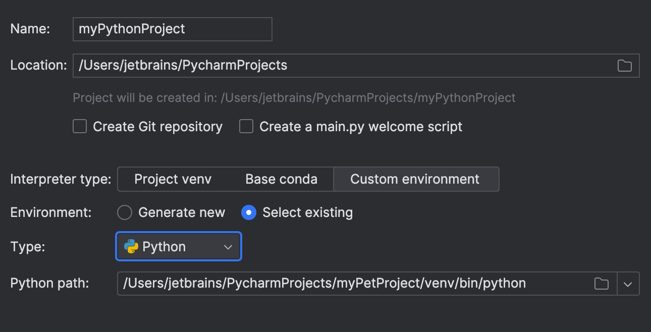 Create a Django project | PyCharm Documentation