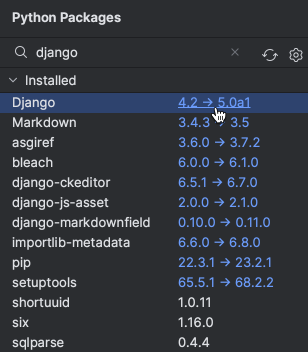 Install, uninstall, and upgrade packages | PyCharm Documentation