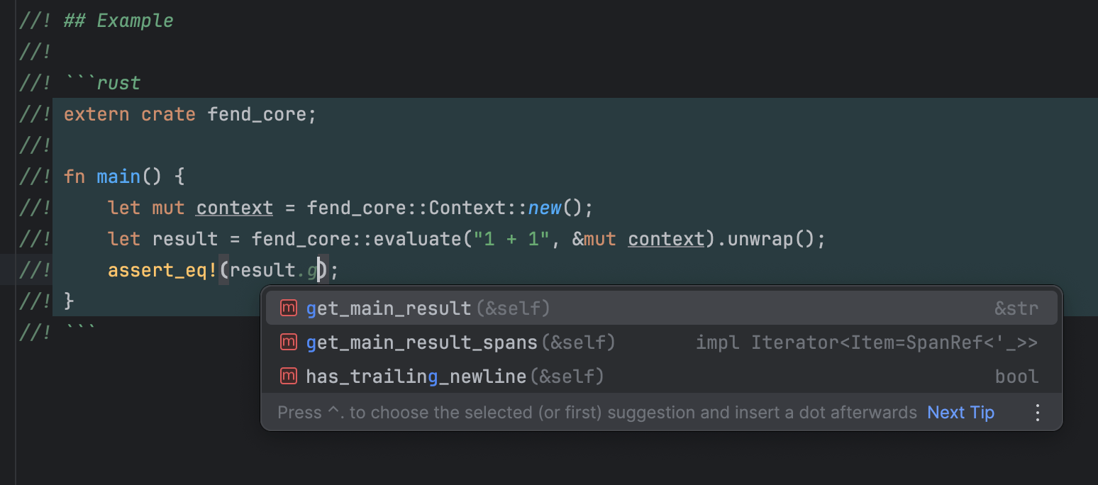Code completion | RustRover Documentation