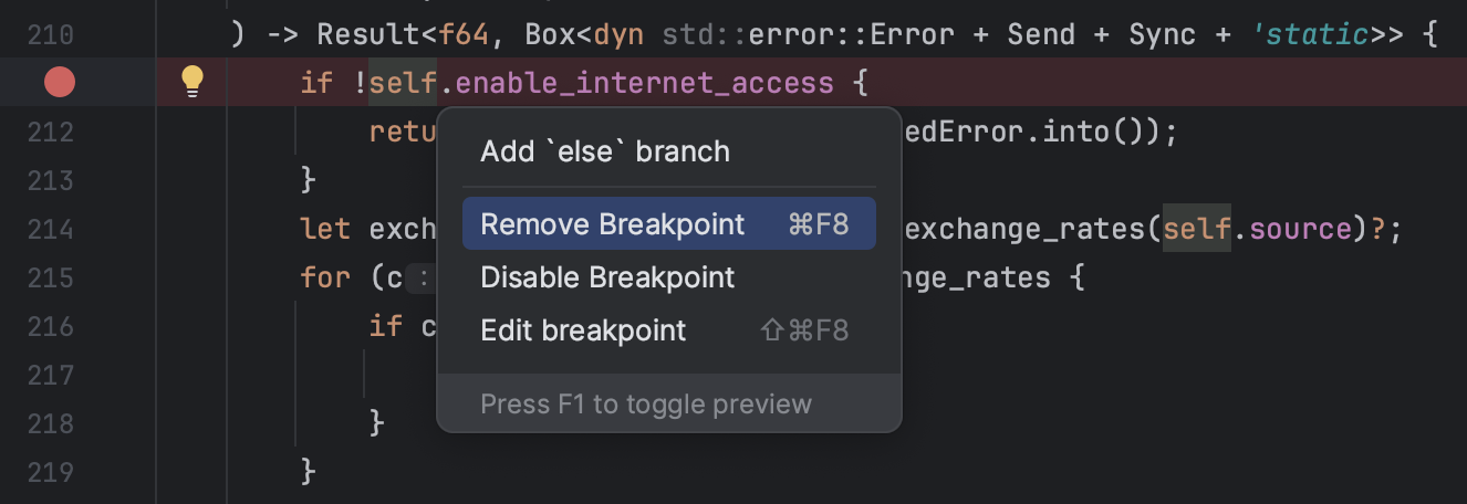 Breakpoints | RustRover Documentation