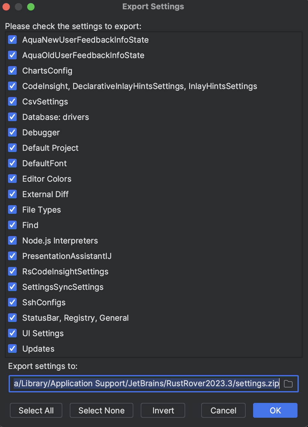 Share IDE settings | RustRover Documentation