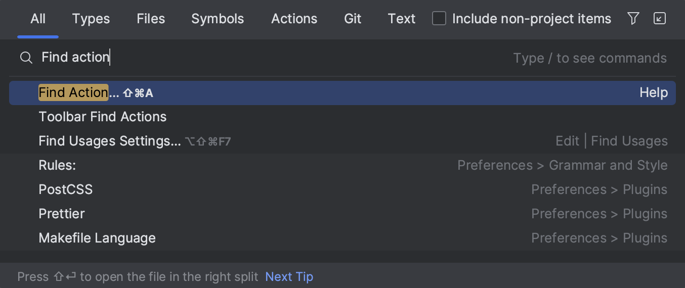 RustRover keyboard shortcuts | RustRover Documentation