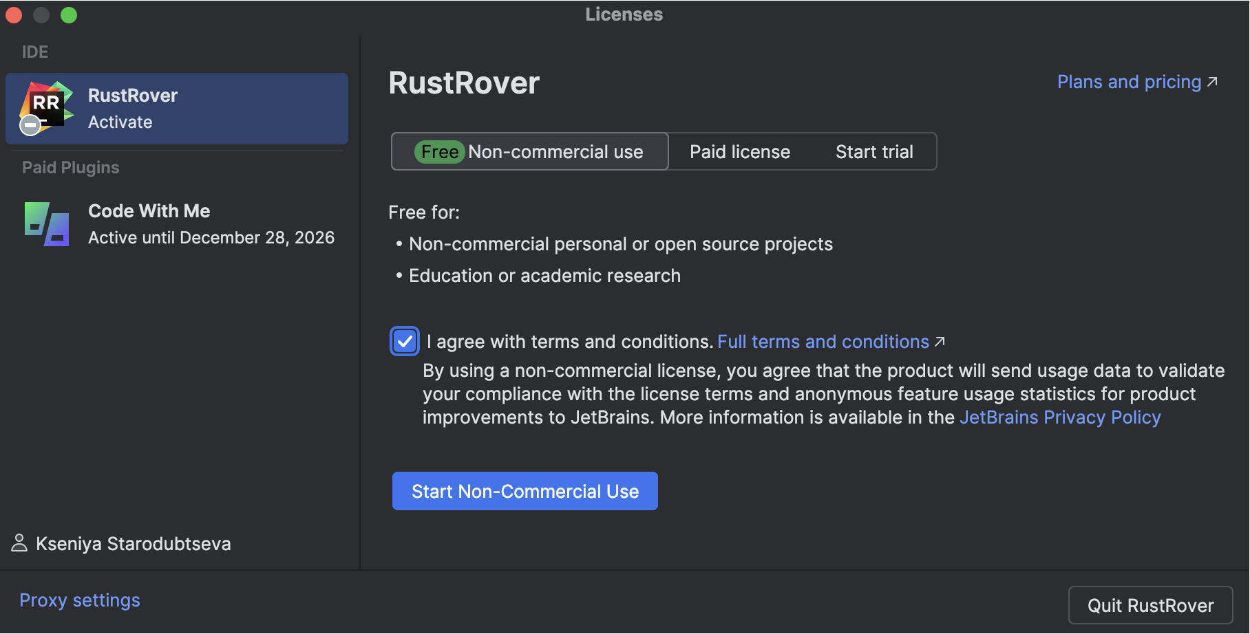 Register RustRover | RustRover Documentation
