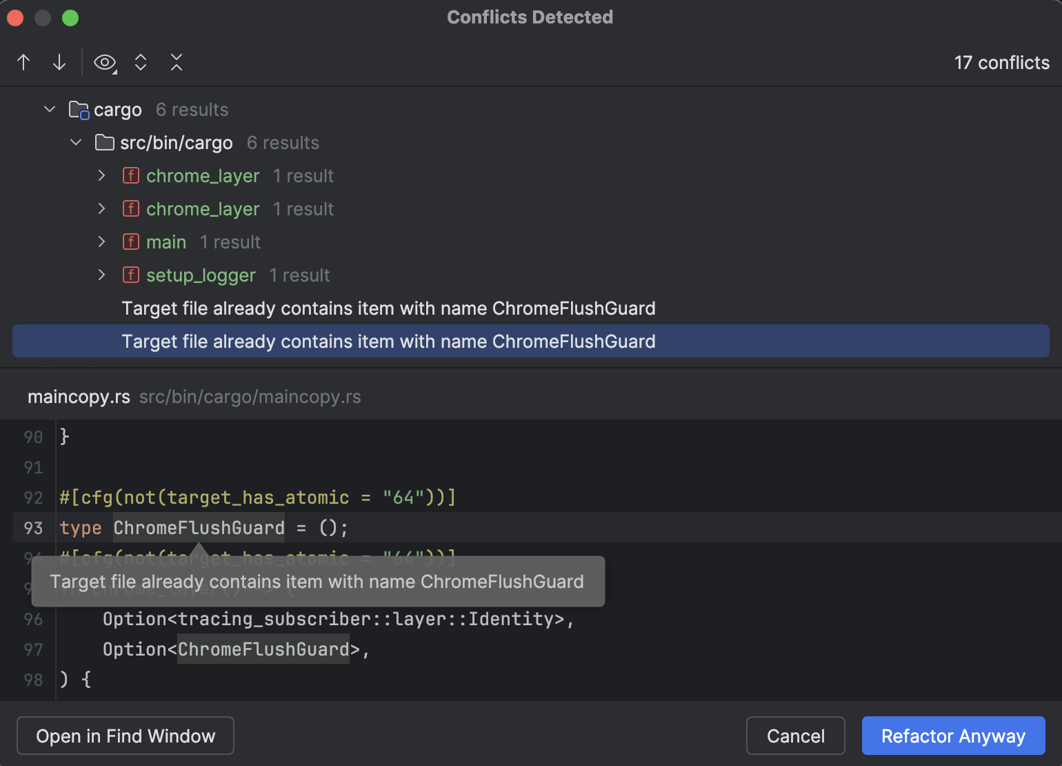 Refactoring | RustRover Documentation