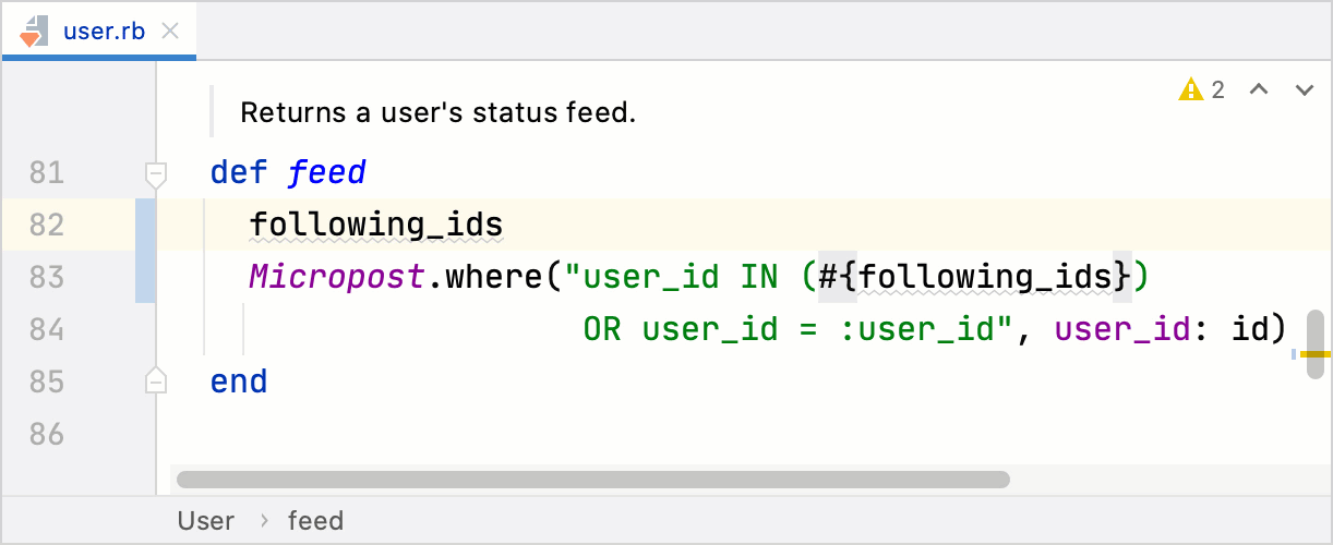Language injections | RubyMine Documentation