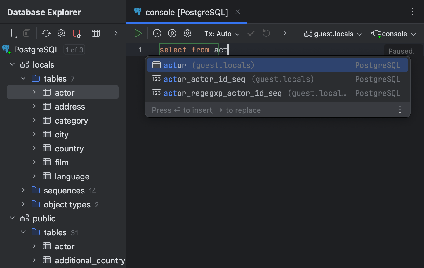 Code Completion | DataGrip Documentation