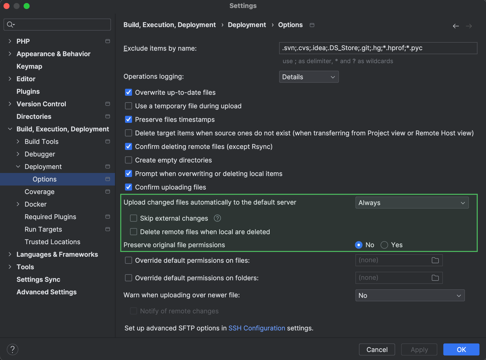 Upload and download files | PhpStorm Documentation