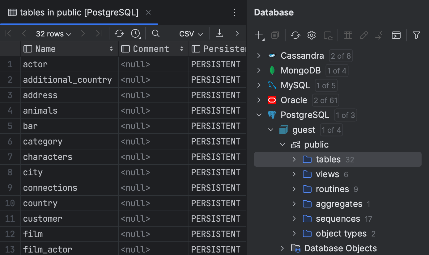 Data sources | IntelliJ IDEA Documentation