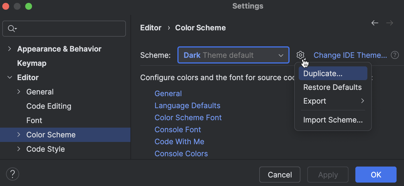 Colors and fonts | WebStorm Documentation