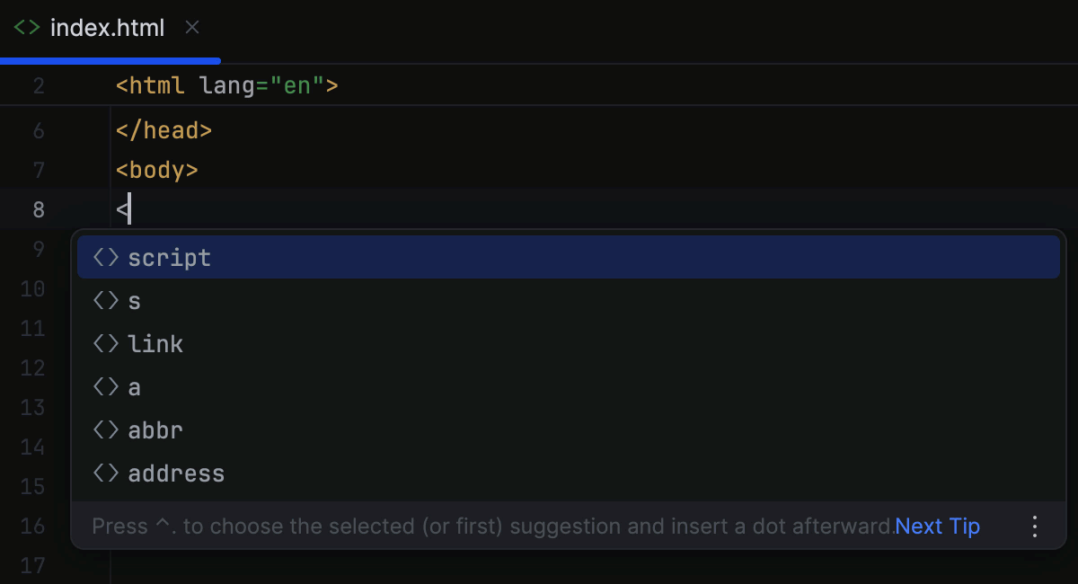 Code completion | WebStorm Documentation