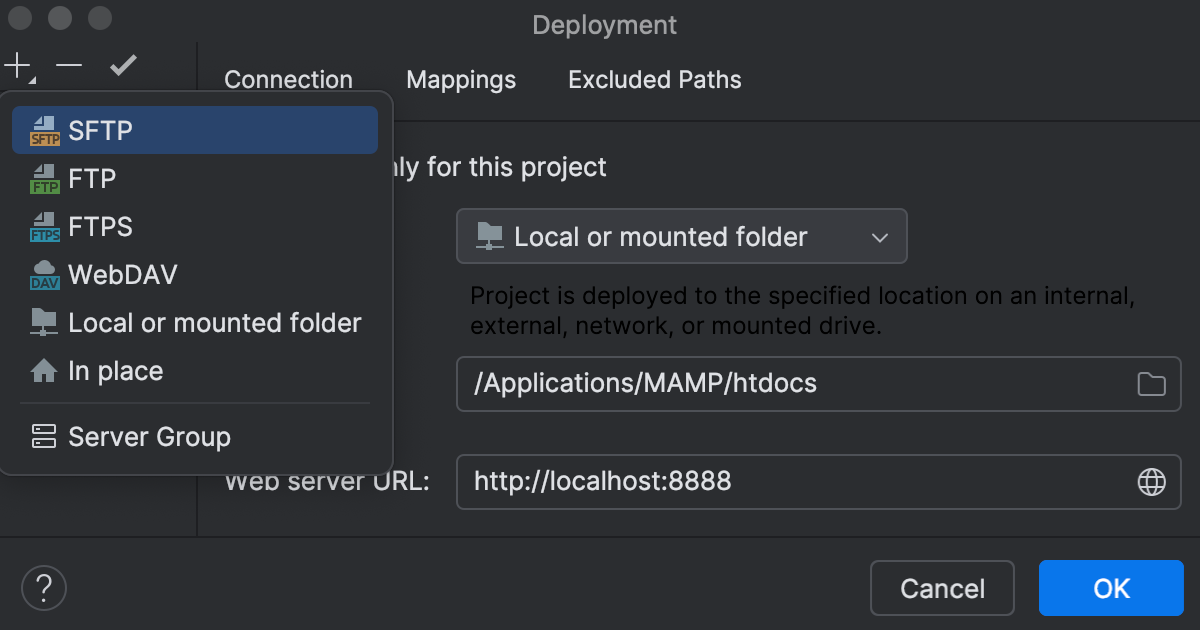 Create A Remote Server Configuration Webstorm Documentation