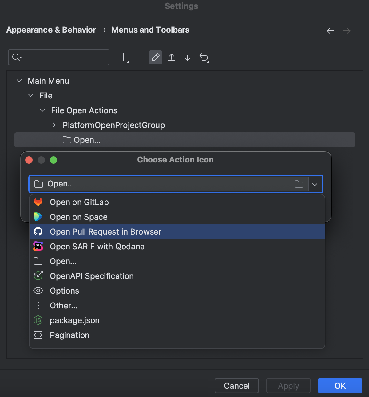 Menus and toolbars | WebStorm Documentation