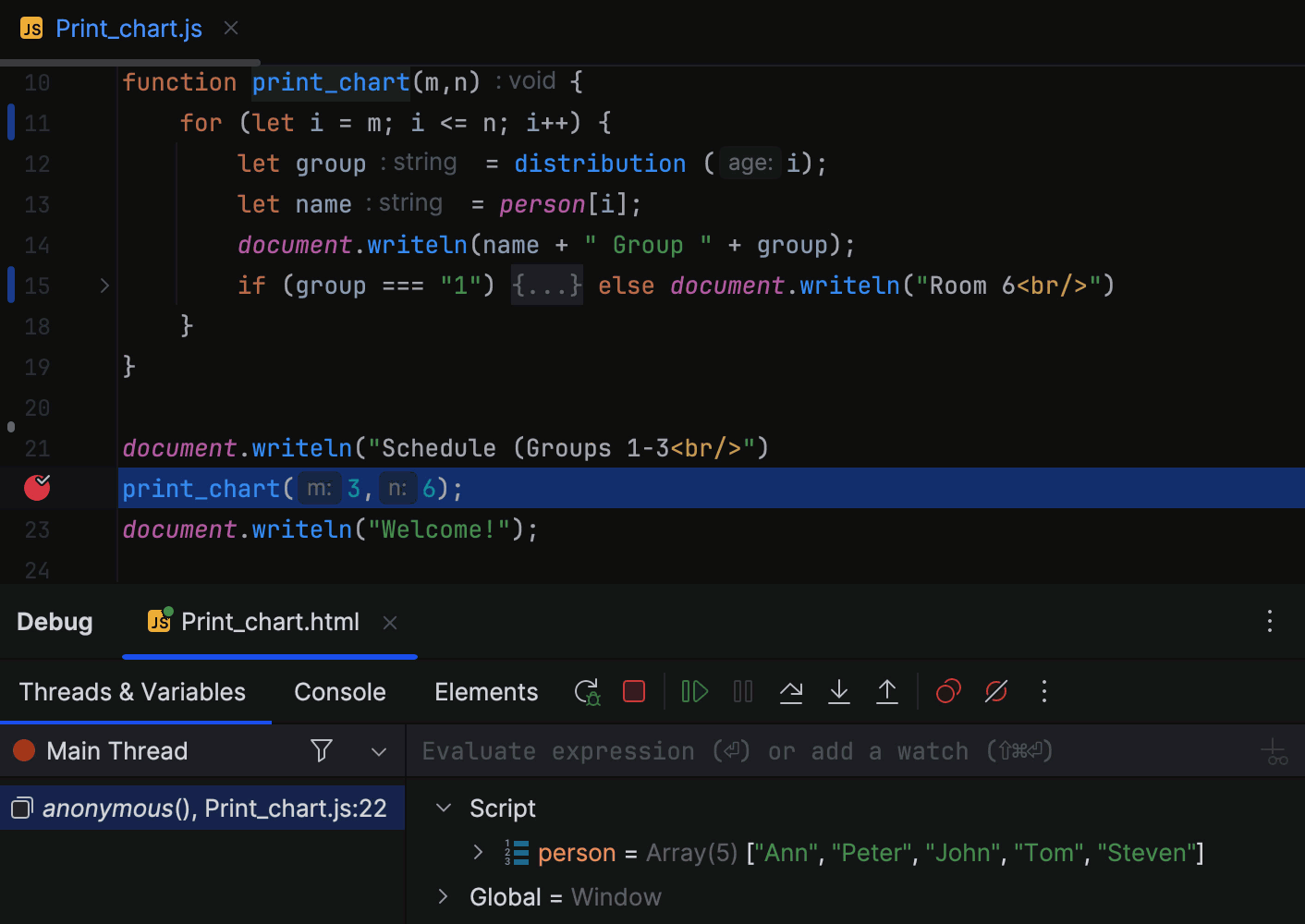 Step through the program | WebStorm Documentation