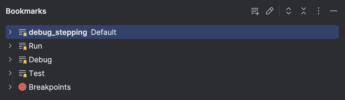 Bookmarks | WebStorm Documentation