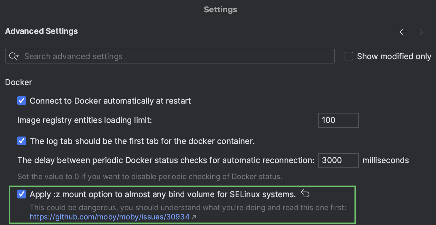 Docker Containers Webstorm Documentation