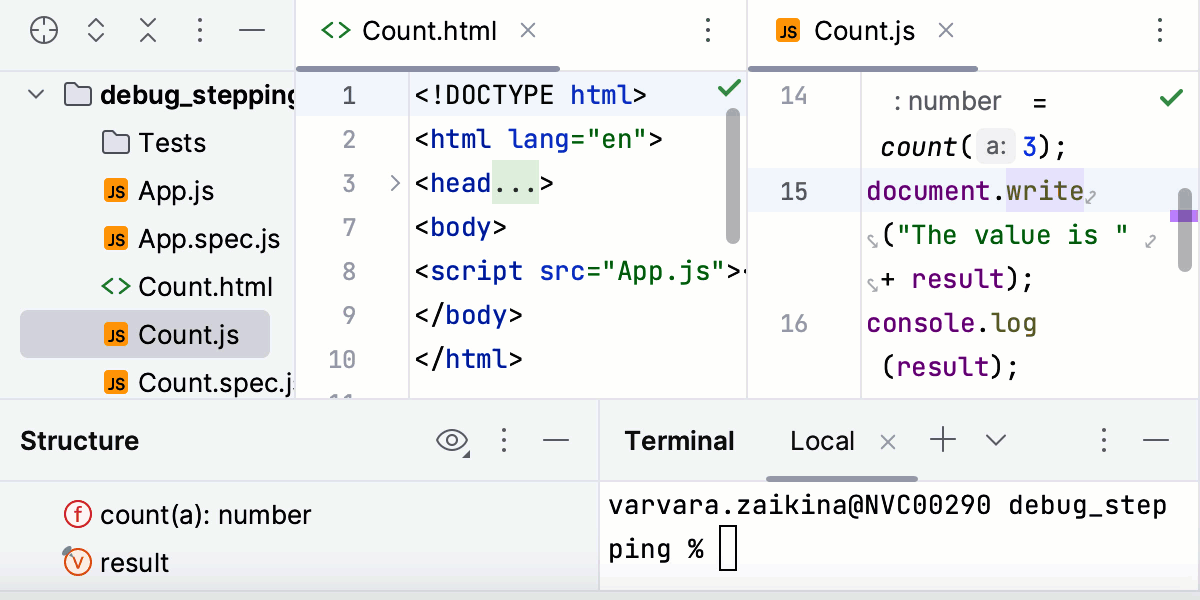 Editor basics | WebStorm Documentation
