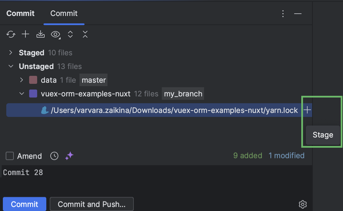 Commit and push changes to Git repository | WebStorm Documentation