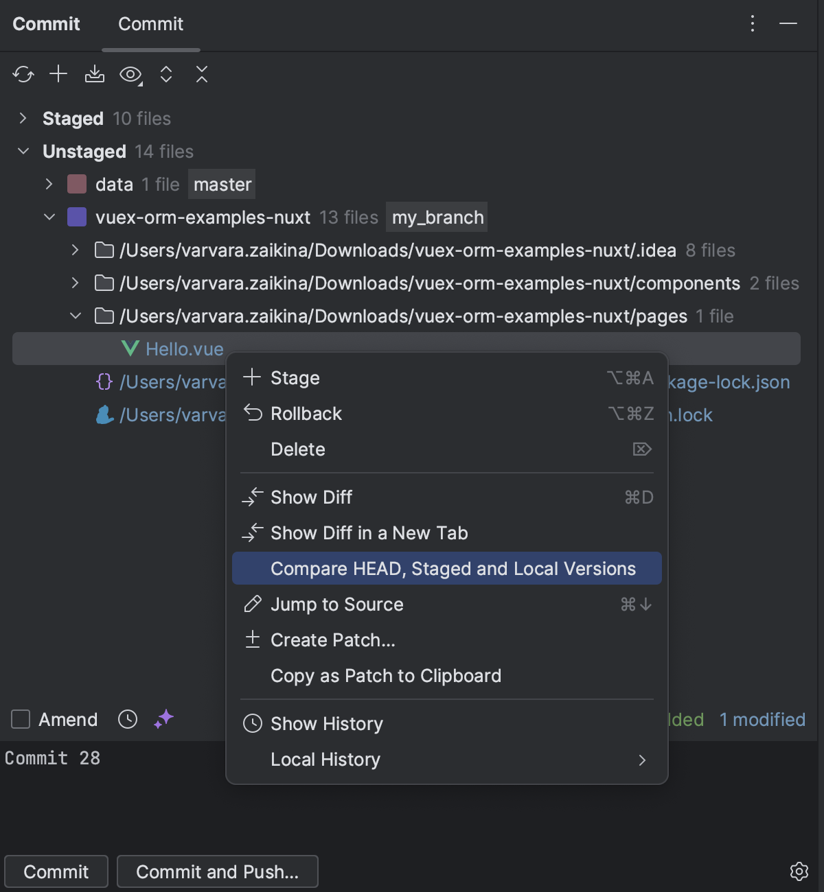 Commit and push changes to Git repository | WebStorm Documentation
