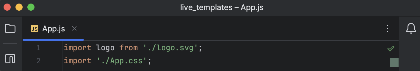 Menus and toolbars | WebStorm Documentation