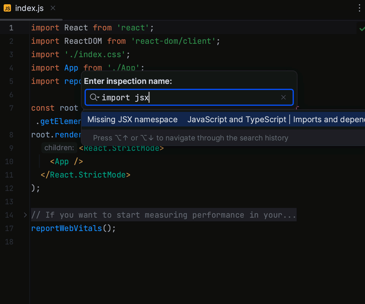 Run inspections | WebStorm Documentation