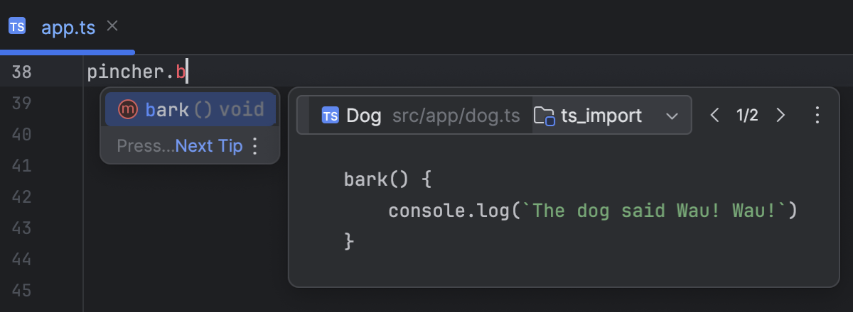 Code completion | WebStorm Documentation