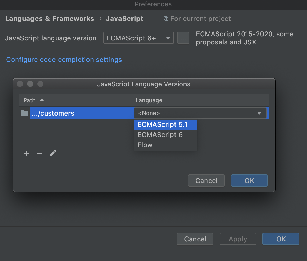 JavaScript | IntelliJ IDEA Documentation