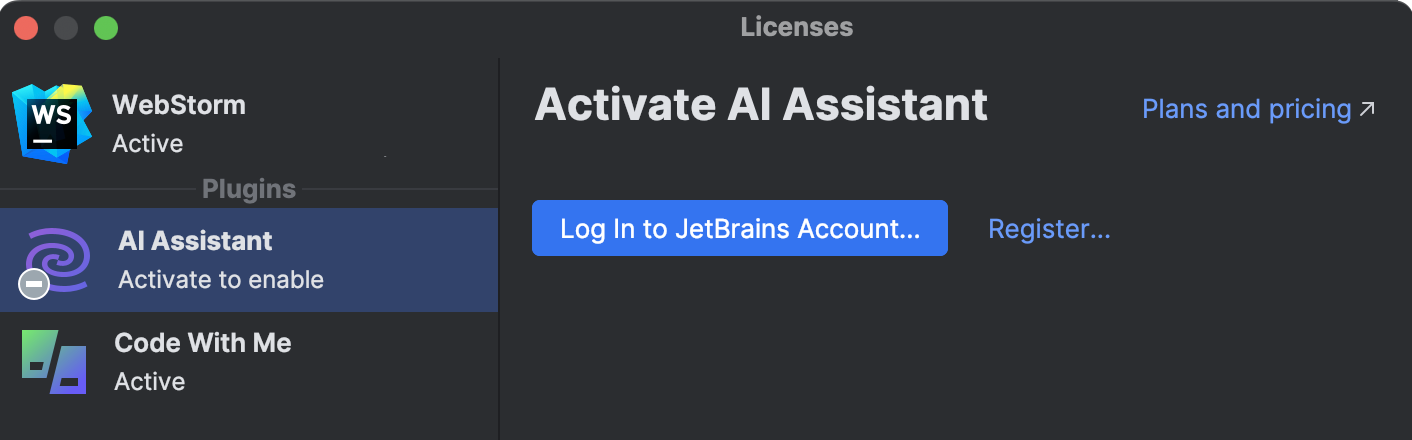 AI Assistant | WebStorm Documentation