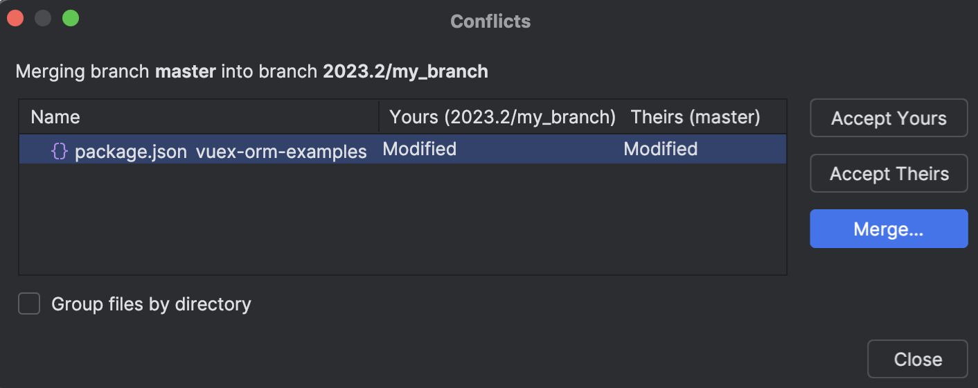 Resolve Git conflicts | WebStorm Documentation