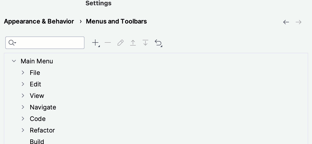 Menus and toolbars | WebStorm Documentation