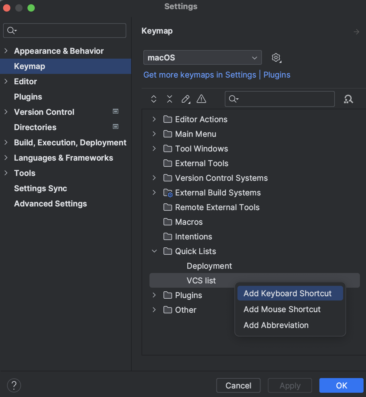 Menus and toolbars | WebStorm Documentation