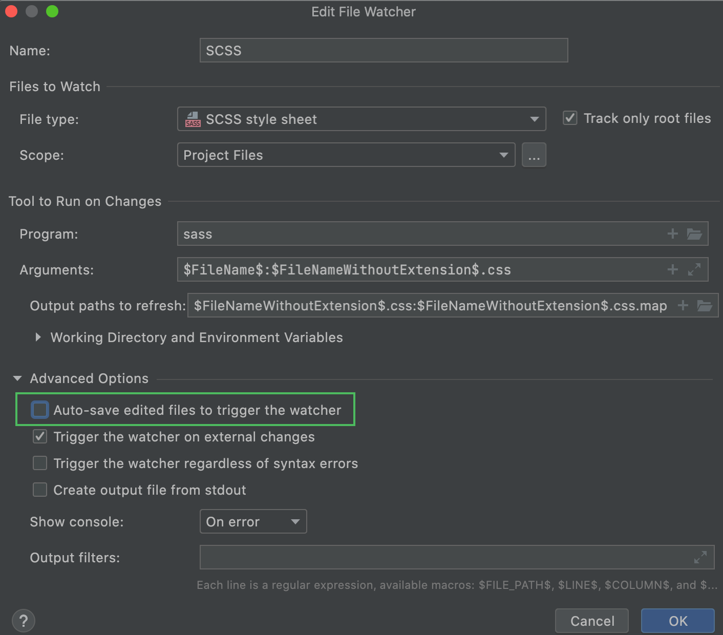 File Watchers | PyCharm Documentation