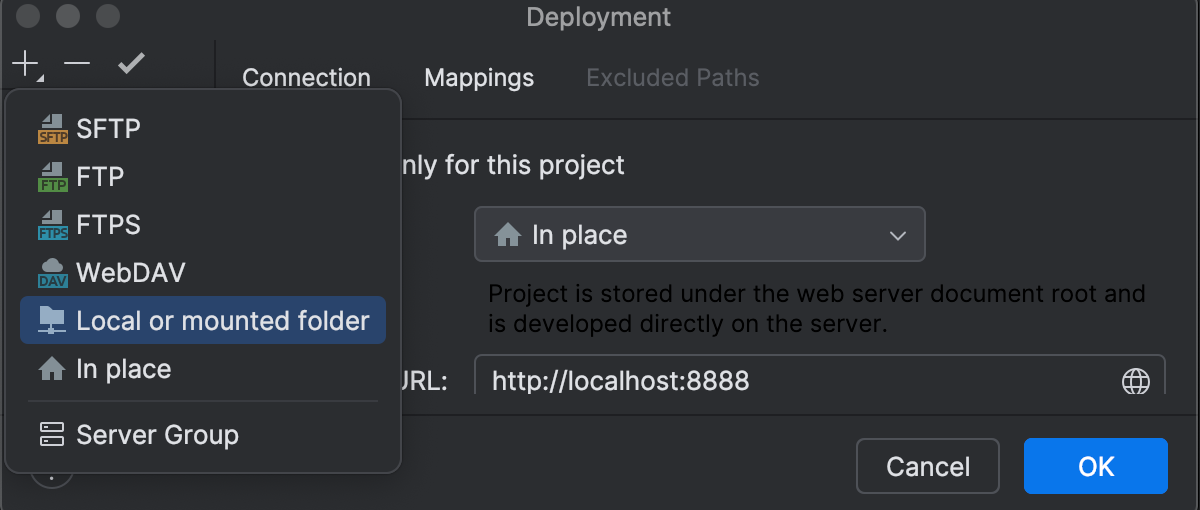 Create A Local Server Configuration Webstorm Documentation