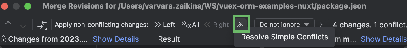 Resolve Git conflicts | WebStorm Documentation