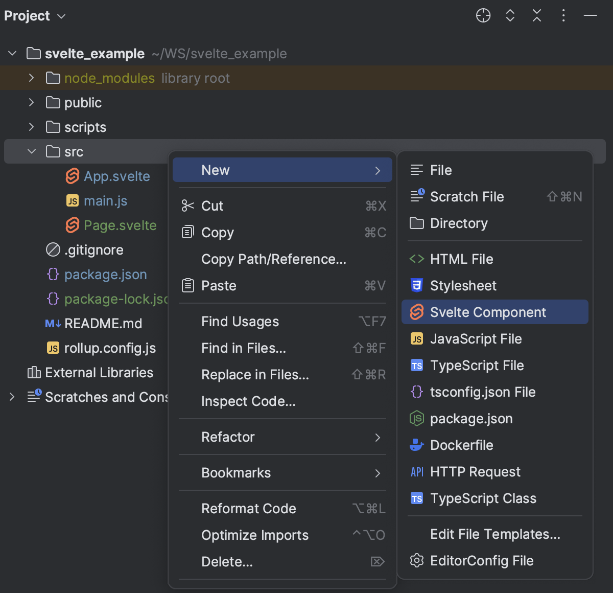 Svelte | WebStorm Documentation