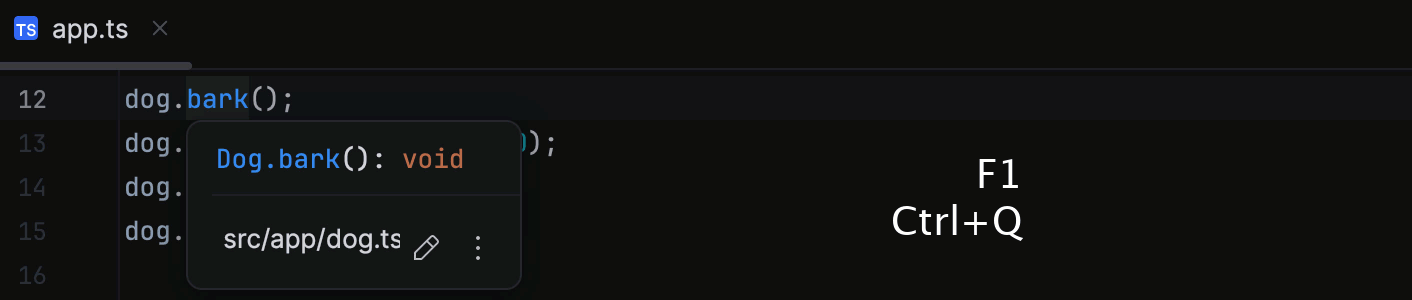 Viewing Inline Documentation | WebStorm Documentation