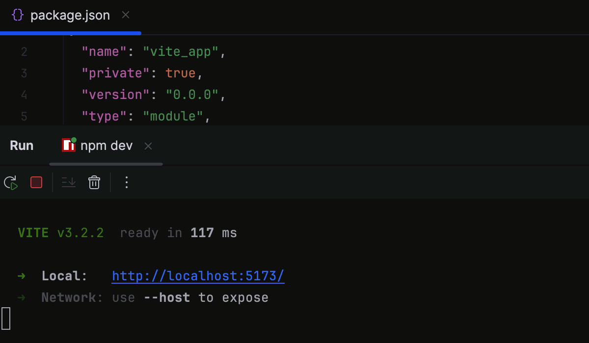 Vite | PyCharm Documentation