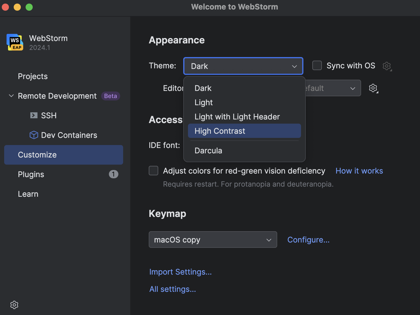 Run WebStorm for the first time | WebStorm Documentation