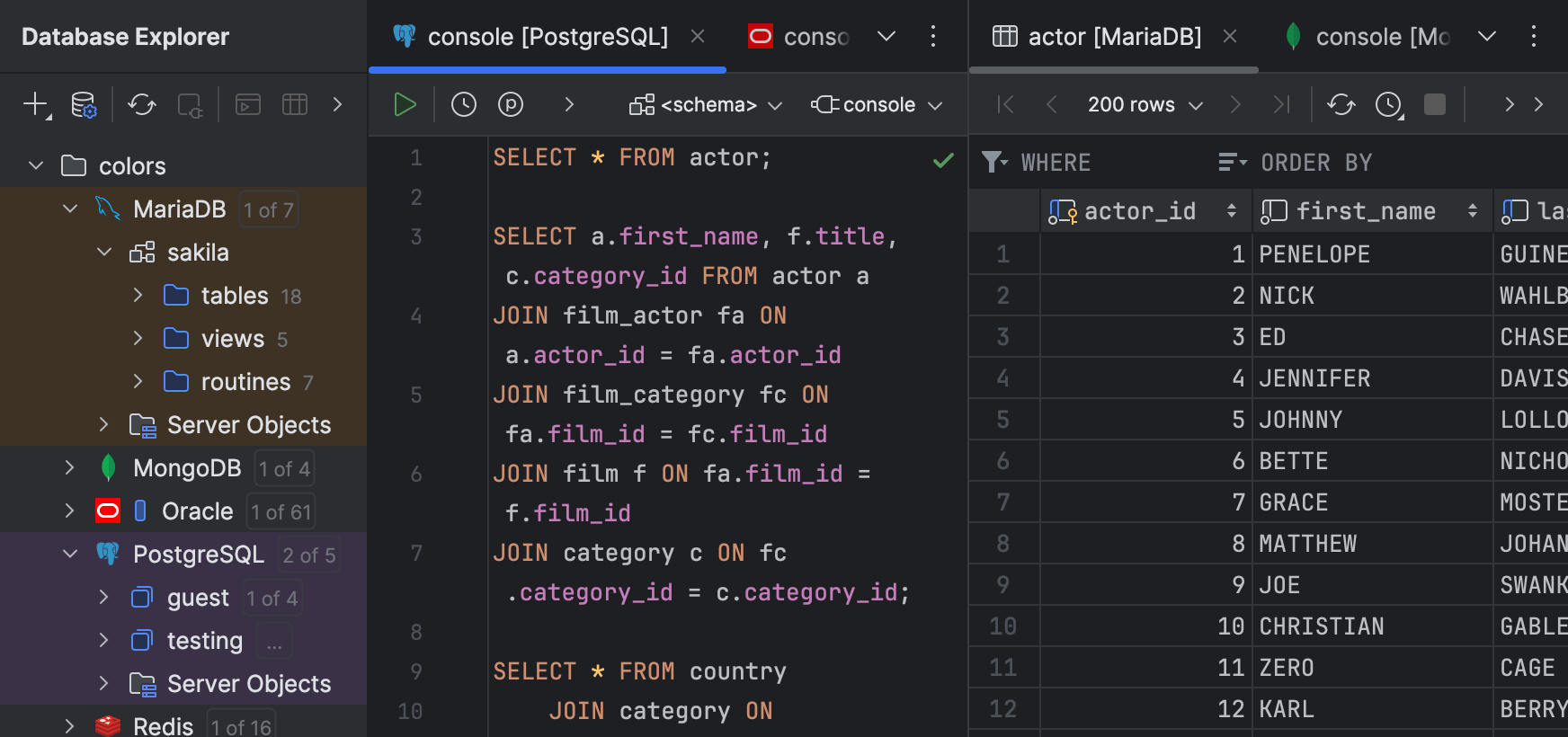 Database Color Settings Dialog Datagrip Documentation