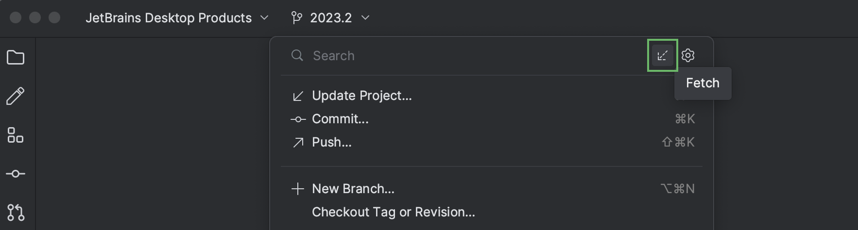 Manage Git branches | PyCharm Documentation