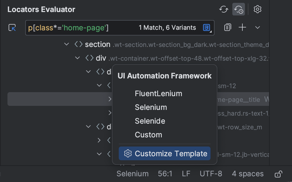 Selenium | PyCharm Documentation