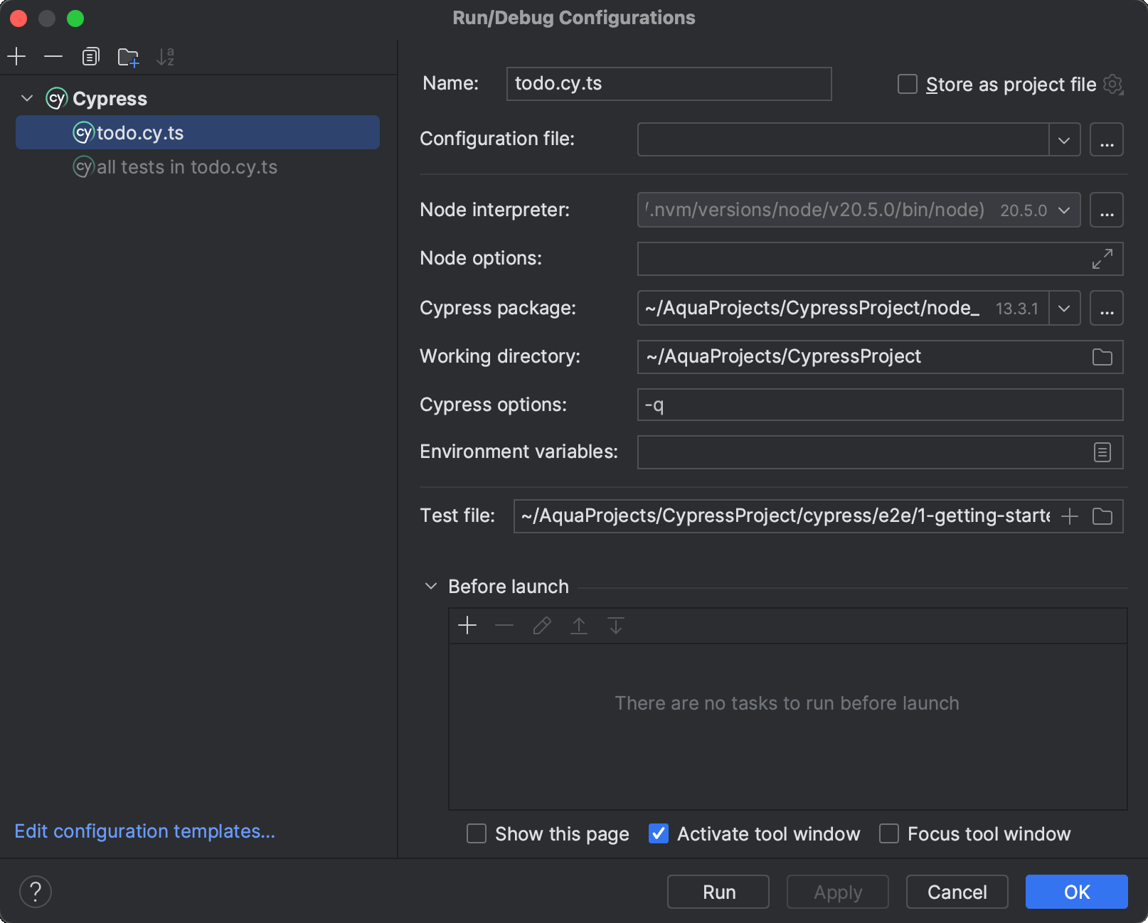Cypress | IntelliJ IDEA Documentation