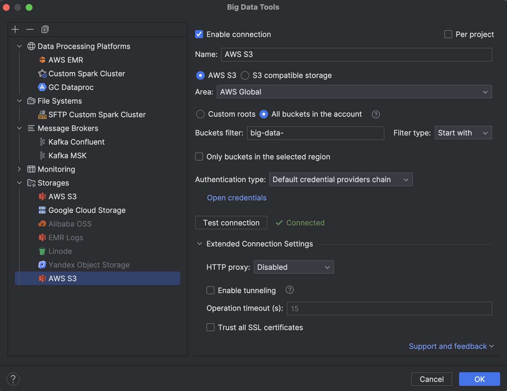 AWS S3 | PyCharm Documentation