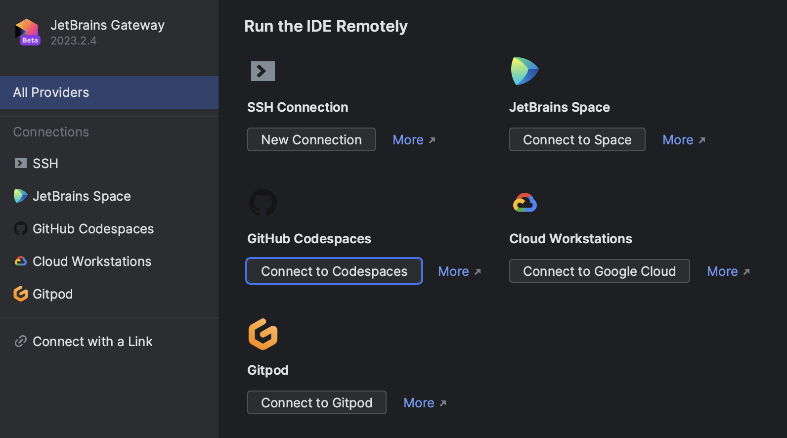 Connect and work with JetBrains Gateway | PyCharm Documentation