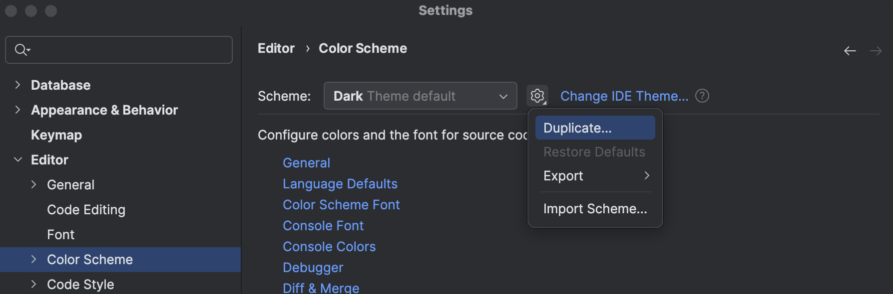 Colors and fonts | DataGrip Documentation